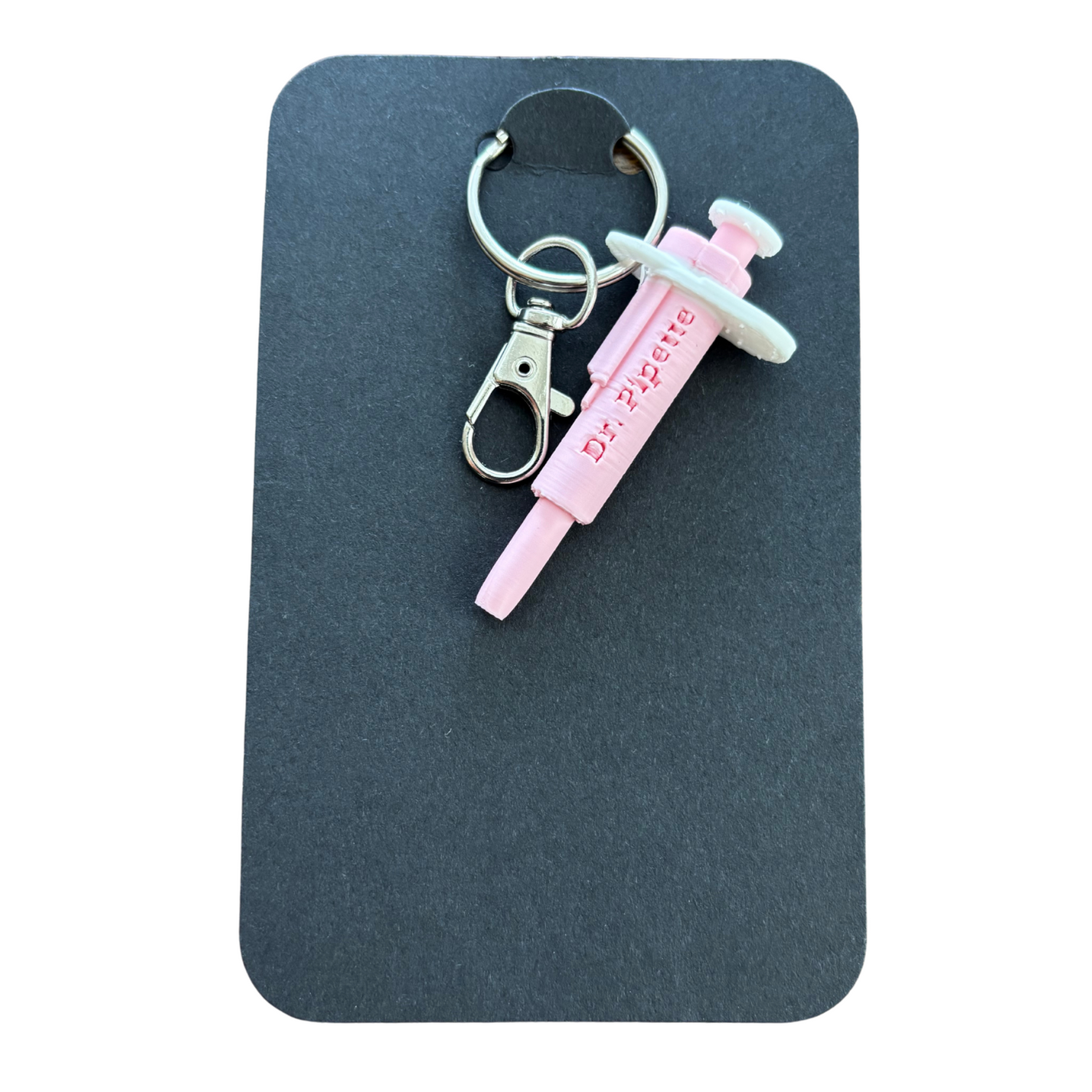Engraved 3D-Printed Pipette-Shaped Keychain – Dr. Pipette Pen